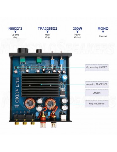 Aiyima A3001 Mono Amplifier 300W 4ohm Full Range or Subwoofer